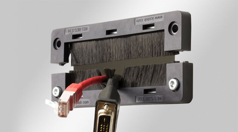 KEL-BES-S Split Brush Plate for Cable Pass-Through